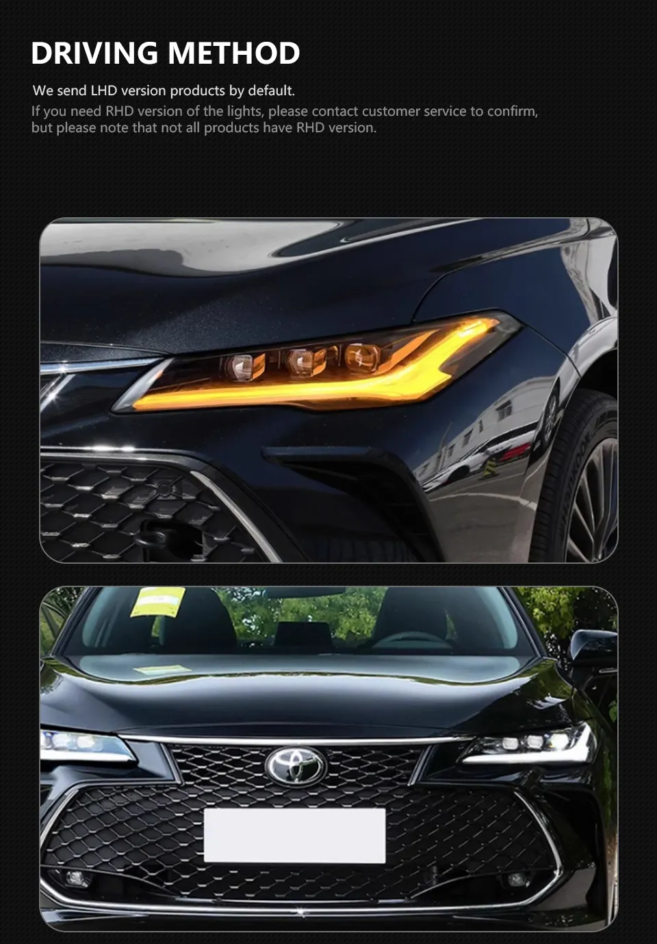 Car Front Lights For Toyota Avalon LED Headlight 20 18 20 22 Upgrade ...