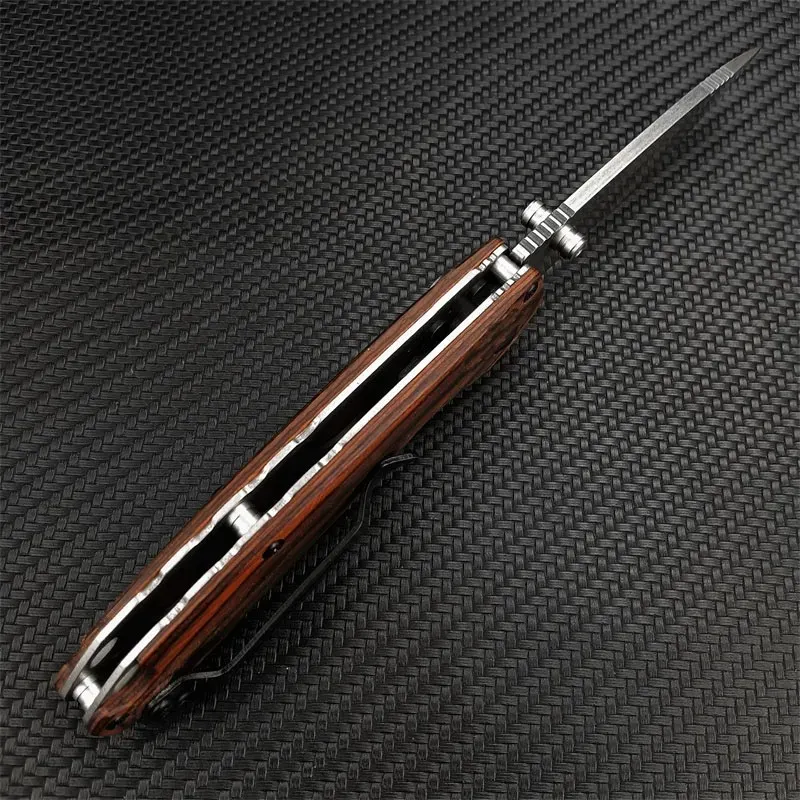 Tactical Folding Knife With S30V Blade And Stabilized Wood Handle Ideal ...
