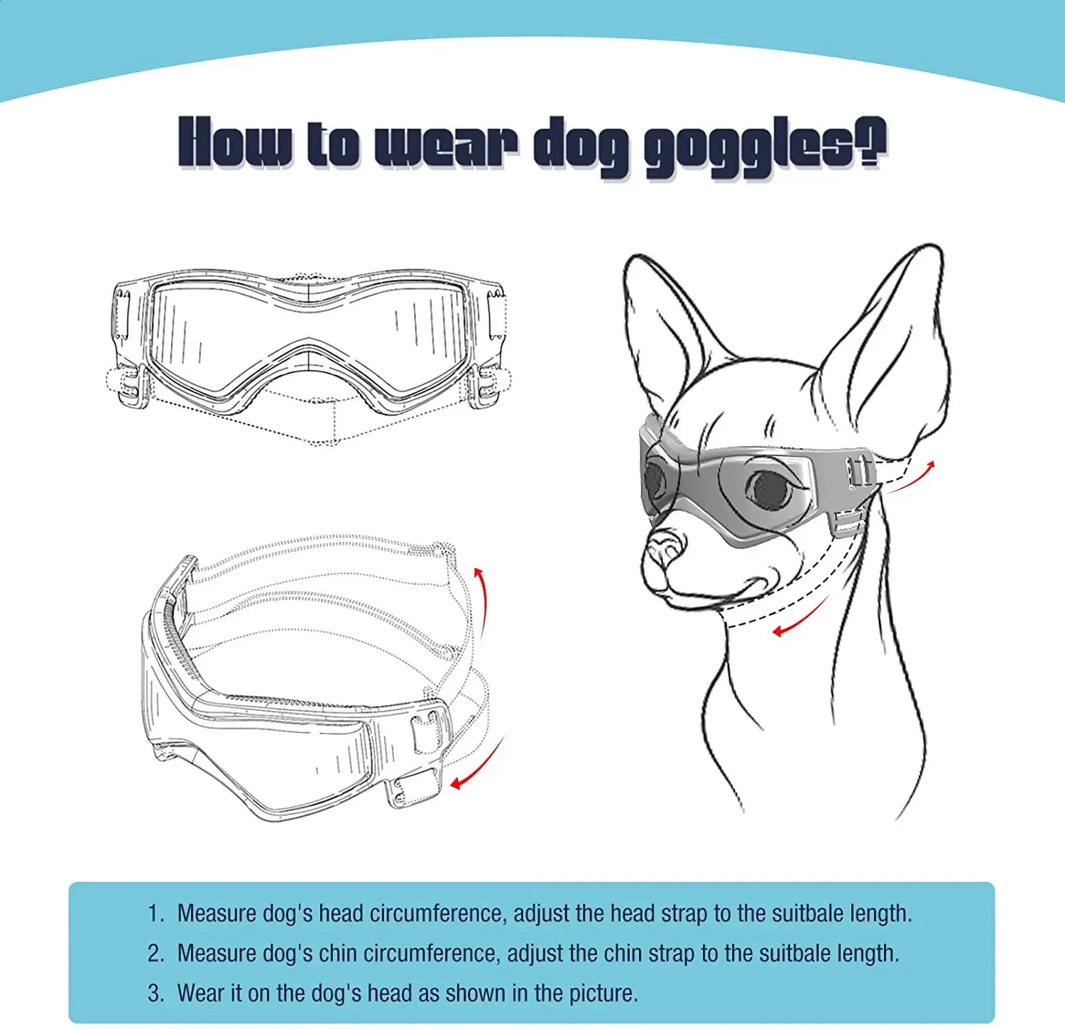 DHgate.com:Durable Dog Sunglasses UV-Resistant Protective Dog Goggles ...