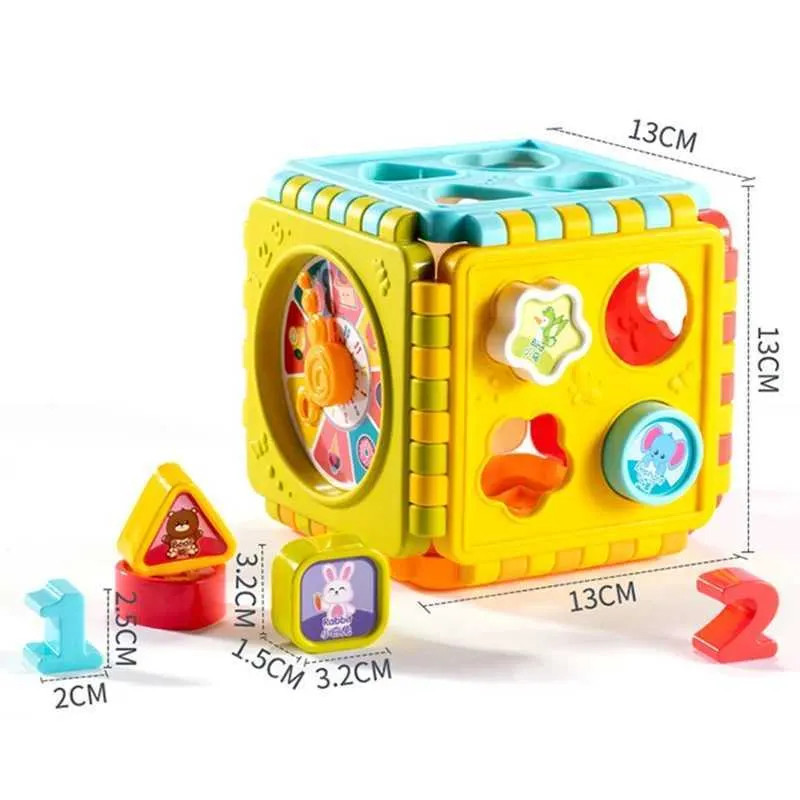 Toddler Activity Cube Montessori Shape Sorting Toy... From Early ...