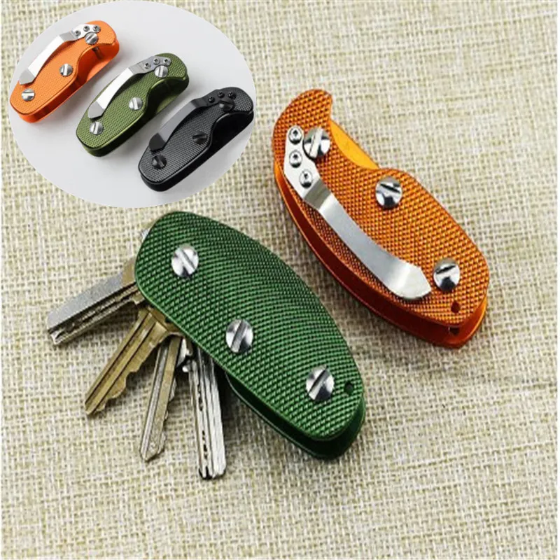 Premium Aluminum Key Organizer - Foldable EDC Tool & Metal Keychain ...