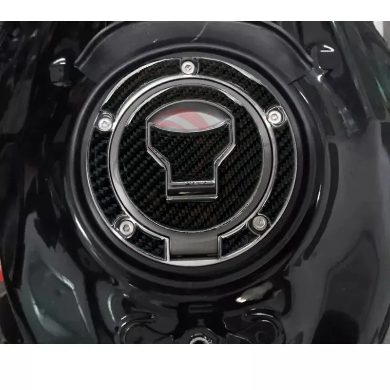 Carbon Fiber Cafe Racer Gas Tank Pad Oil Cap Cover Sticker Decal ...