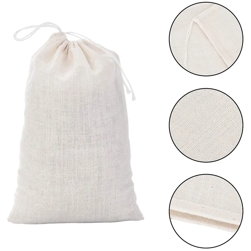 200 Pack Cotton Muslin Drawstring Bags Multipurpose Sachet Bags For Tea ...