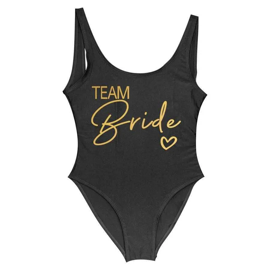 2024 Team Bride One-Piece Swimsuit | Plus Size Bachelorette Party ...