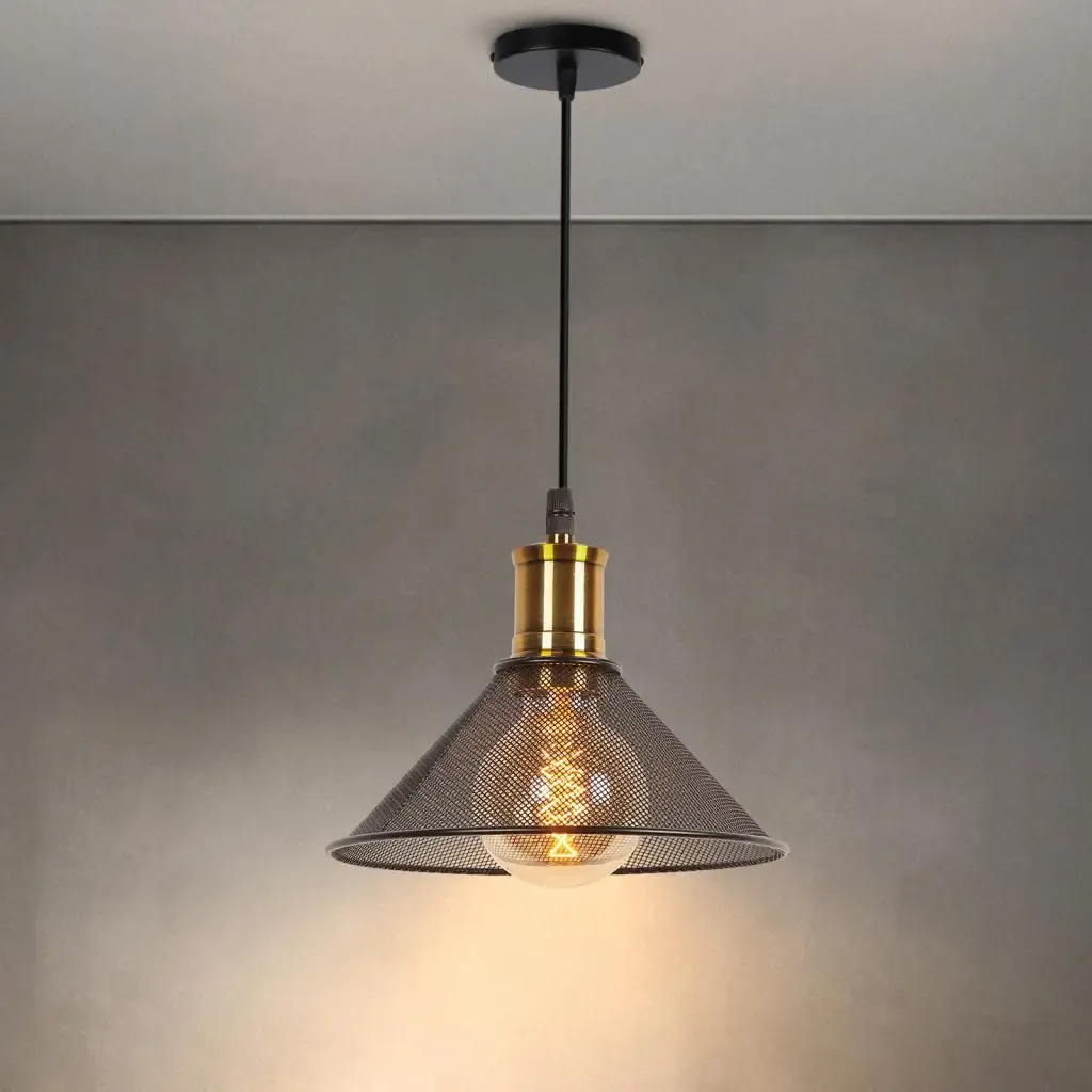 Modern Wrought Iron Chandelier Pendant Light Vintage Style Ceiling ...