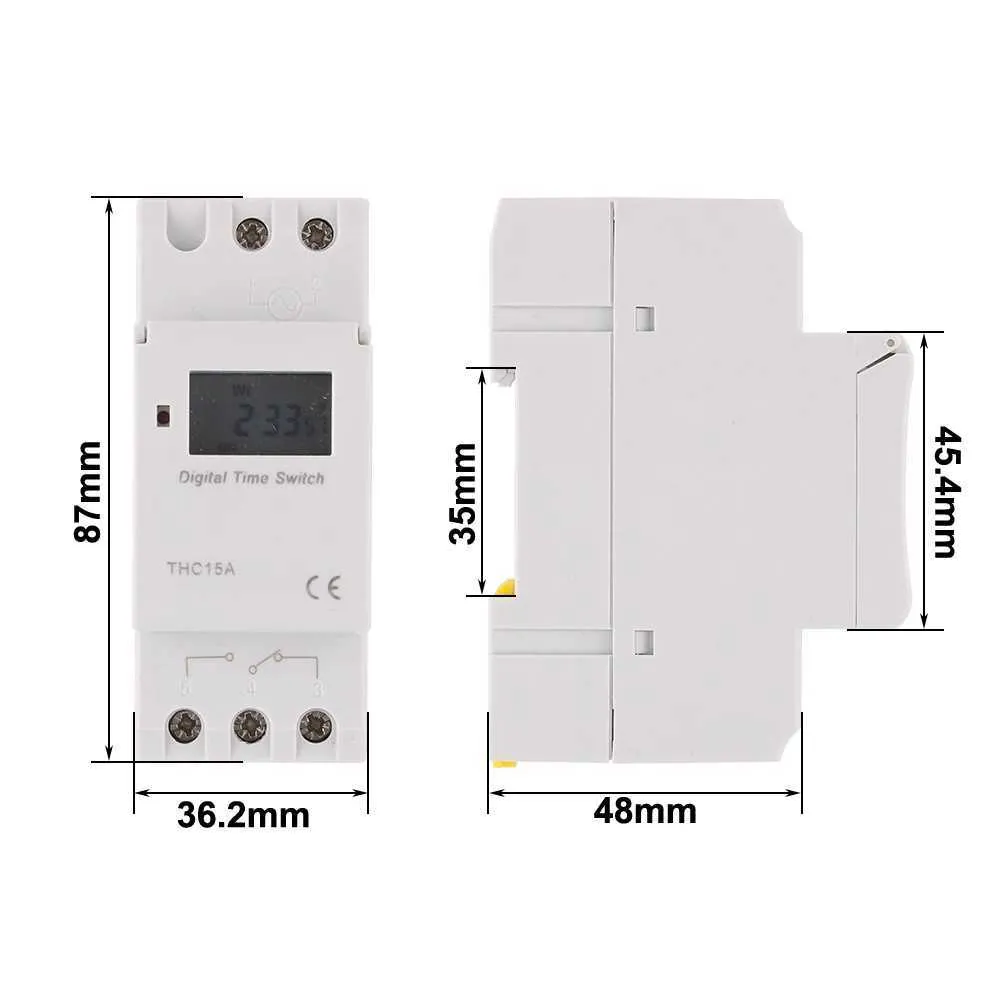 Digital Timer Relay 12V-230V, 7-Day Programmable DIN Rail Switch - Shop Now! from Dhgate Timers ...