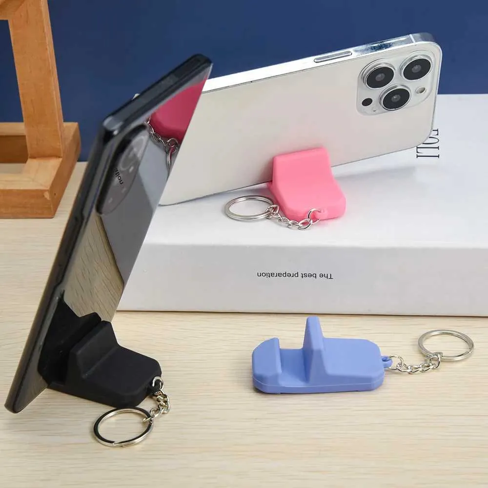 Mini Keychain Phone Stand - Portable Cellphone Holder Keyring ...