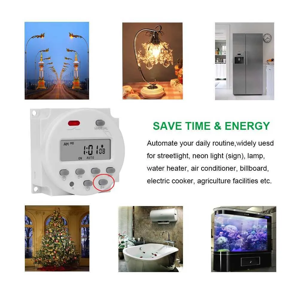 Programmable Digital Timer Switch - 7 Day Weekly Relay with ...