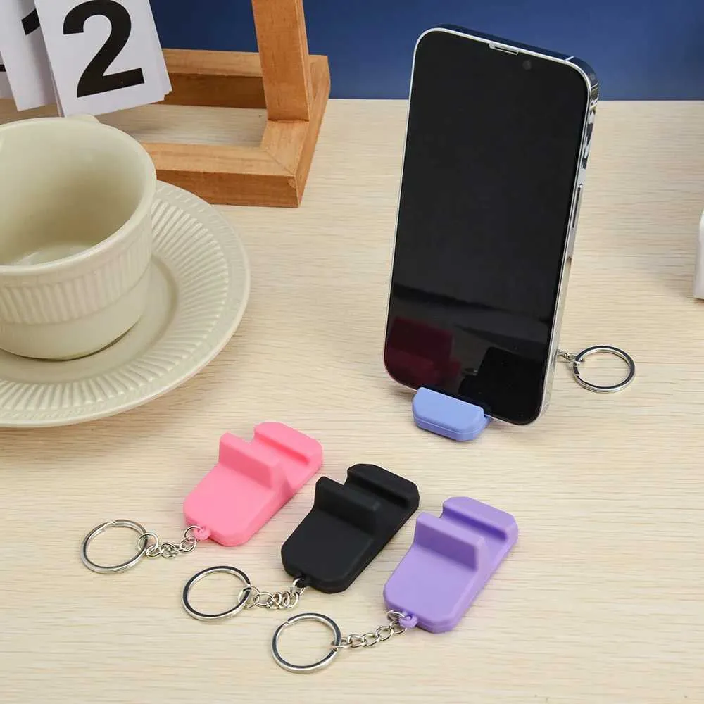 Mini Keychain Phone Stand - Portable Cellphone Holder Keyring ...