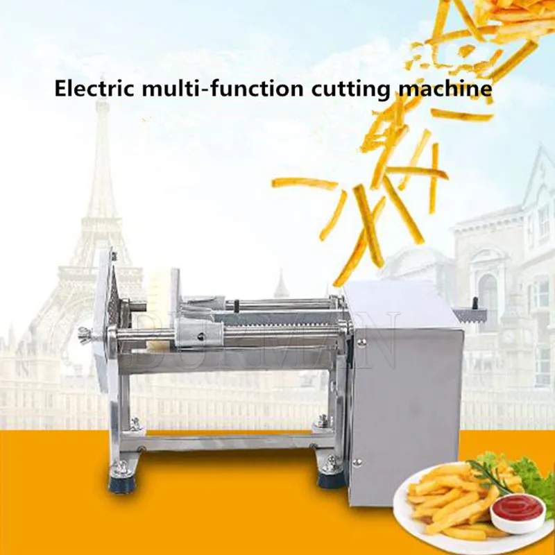 Electric Stainless Steel Potato And French Fry Cutter Back Machine 110V ...