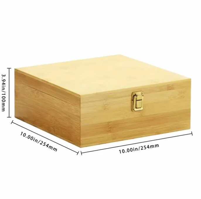 Square Wood Stash Box Tray 10inches Oil Containers Wax Storage Tobacco ...