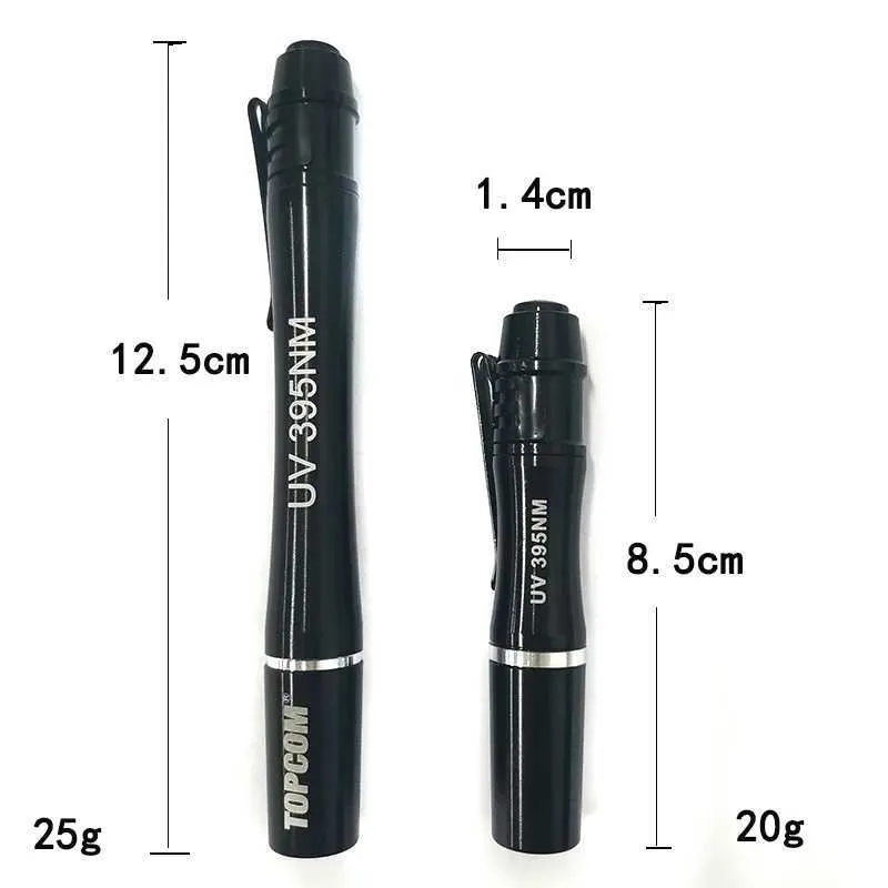 Mini UV LED Pen Flashlight: Portable Ultra Violet Light with Clip ...