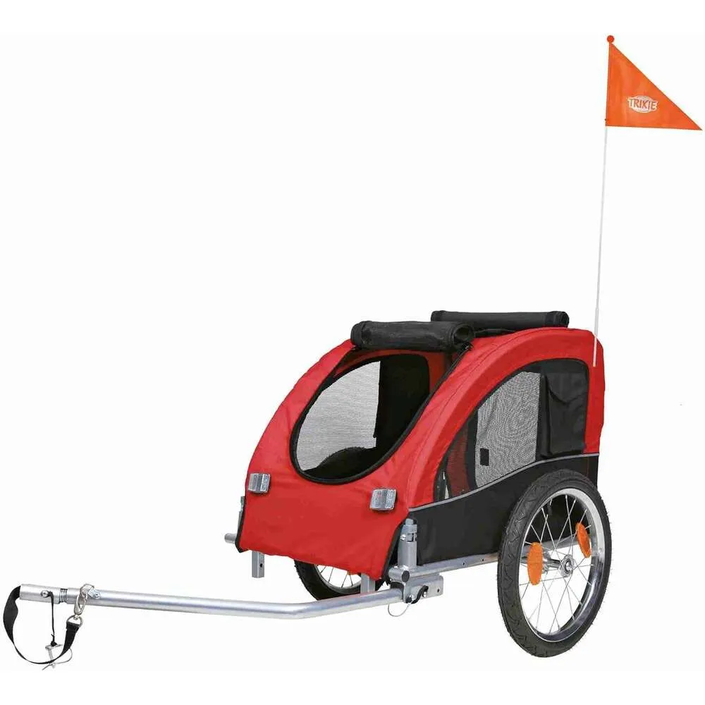 Red Convertible Dog bike trailer bike - Quick Set-up and Fold-Down Pet ...