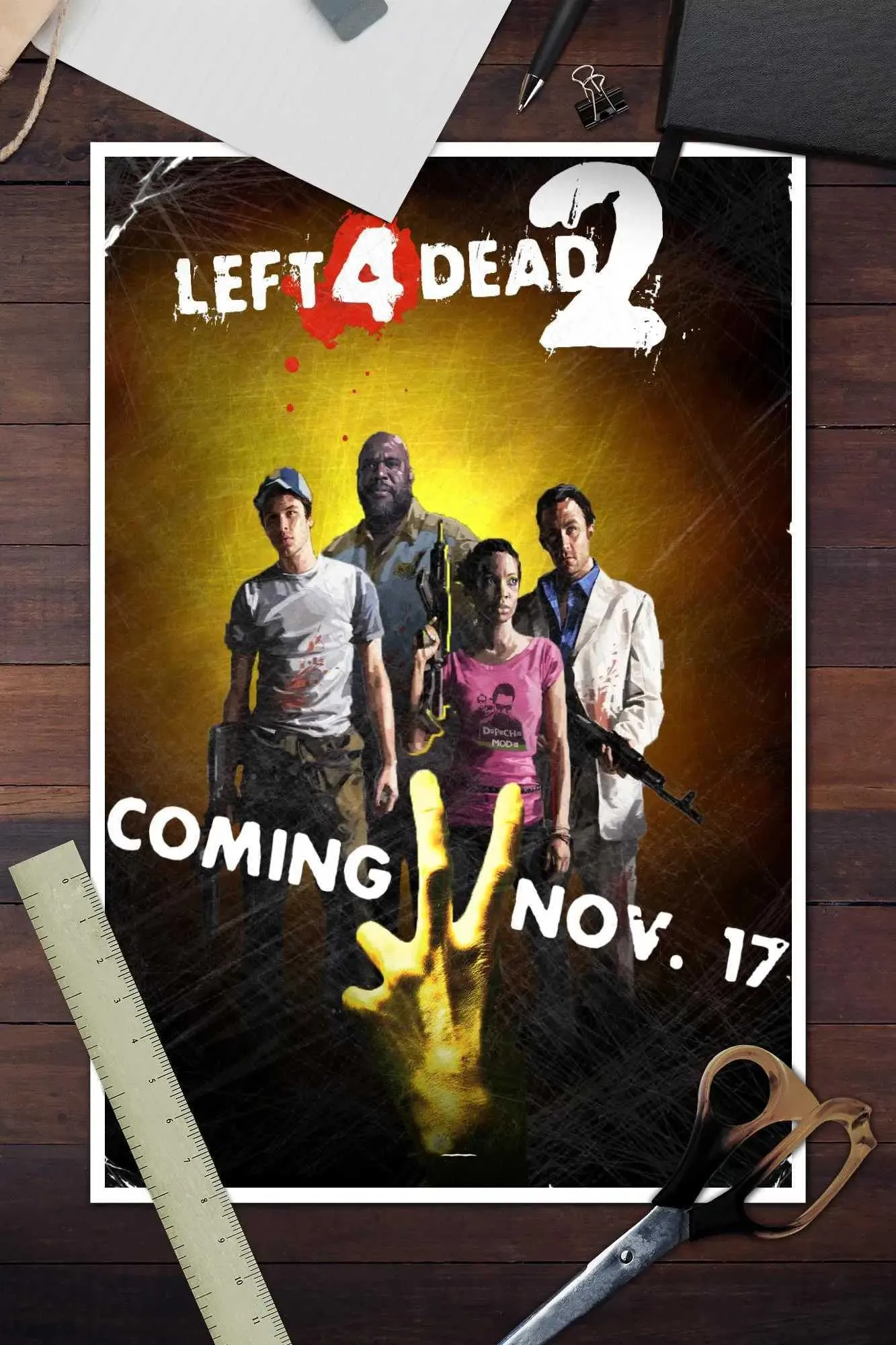 Left 4 Dead 2 Poster - Zombie Game Canvas Art Print, Modern Wall Decor ...