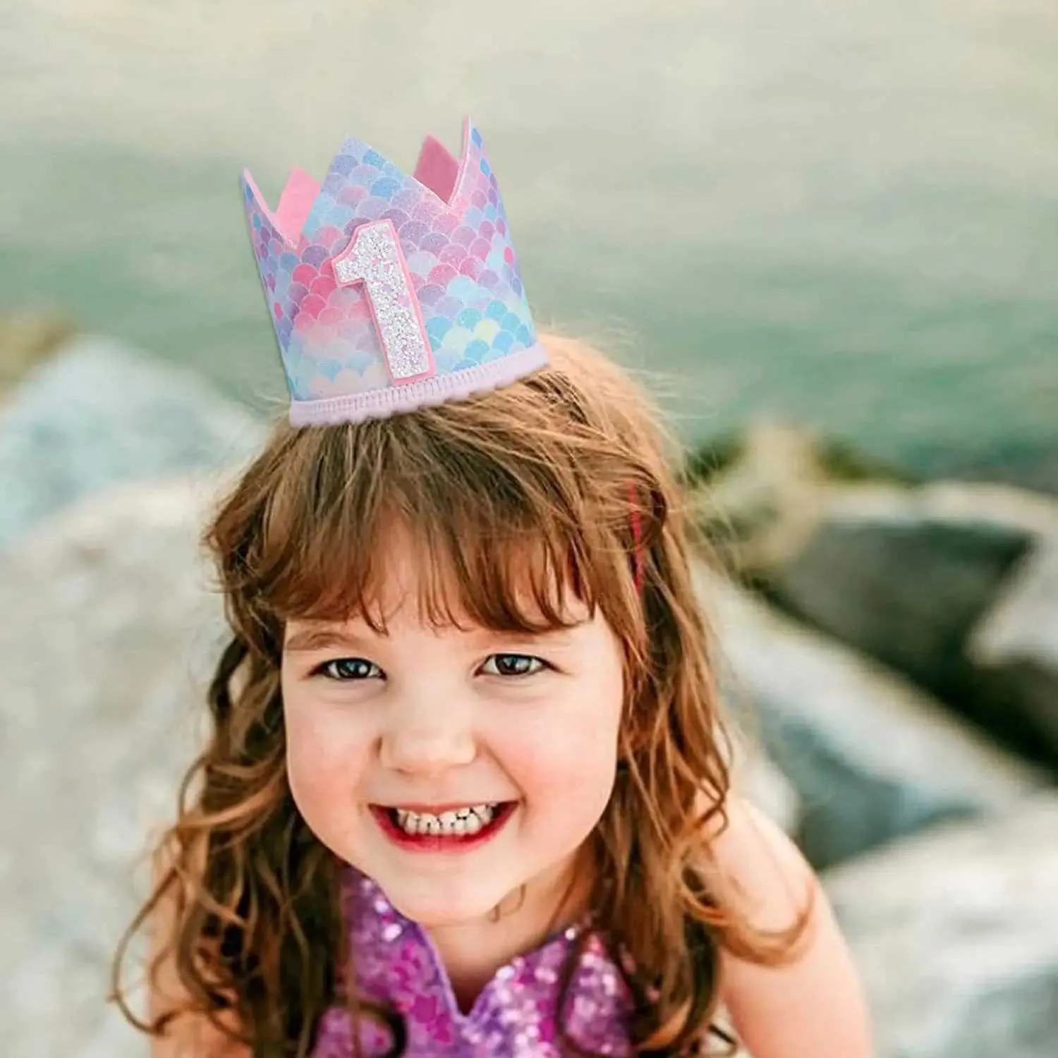 Mermaid Birthday Party Kit: Pink Scales Crown For... From Thousand ...