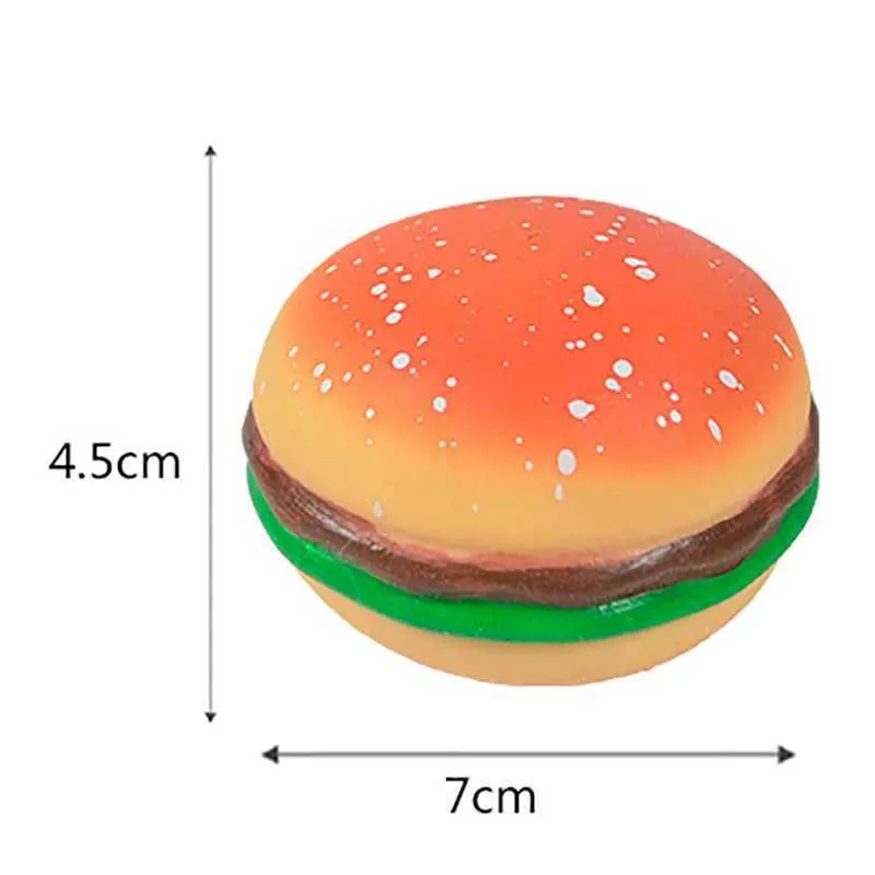 Burger Stres Ball 3D Squishy Hamburger Fidget Oyuncak Silikon ...