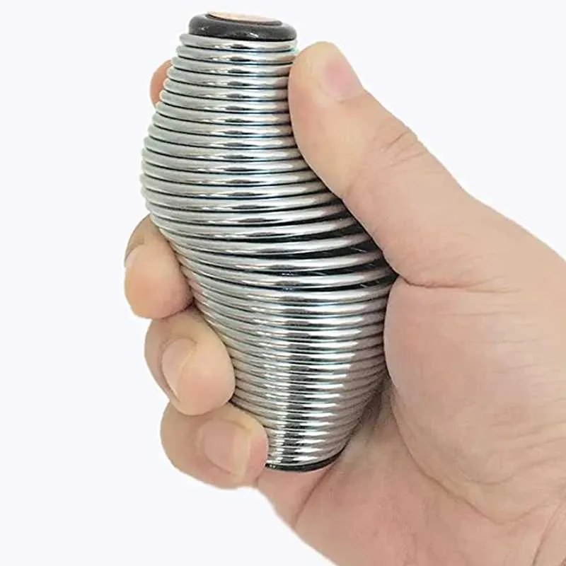 Metal Spring Hand Grip Ball Adults Antistress Fidget Toy Autism TDAHD ...