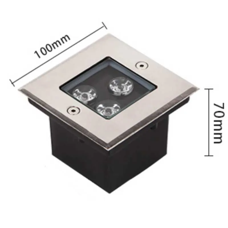 DHgate.com:4W Square LED Ground Lights, IP68 Waterproof Outdoor Garden ...