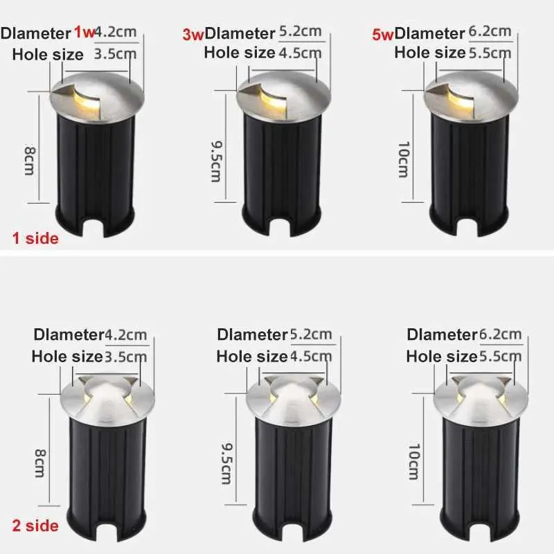 DHgate.com:42/52/65mm LED Ground Lights, IP67 Waterproof Outdoor Step ...