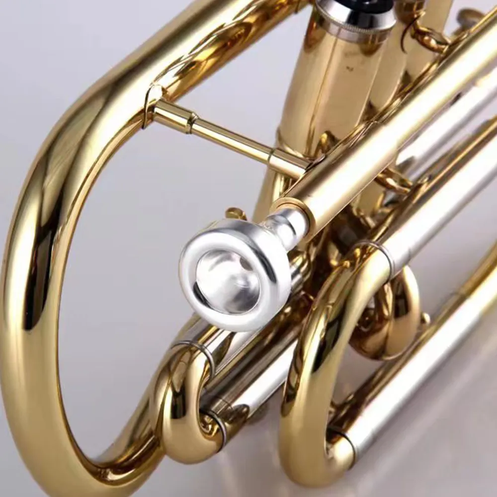 Bb Cornet Trumpet Brass Instrument with Case & Mouthpiece | Premium ...