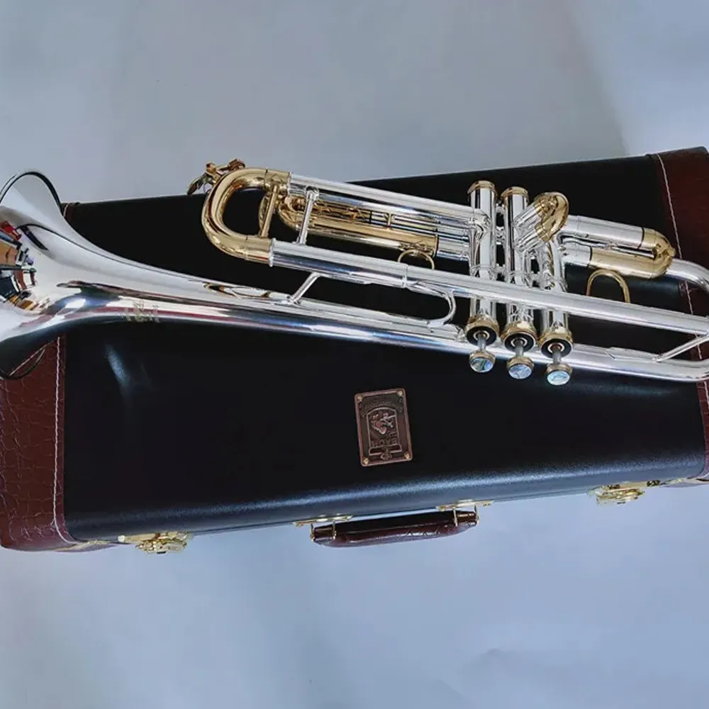 Bb Trumpet with Case: Silver Plated Brass, Professional Quality - Shop ...