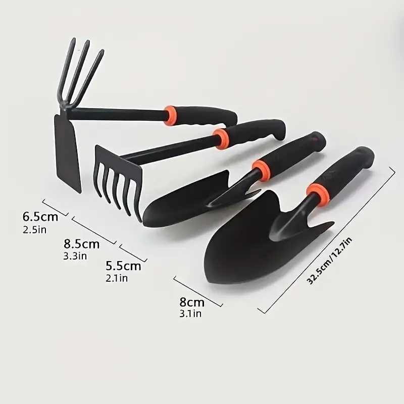 Garden Set with Wide Shovel, Hand Rake, and Double-Sided Cultivator for ...