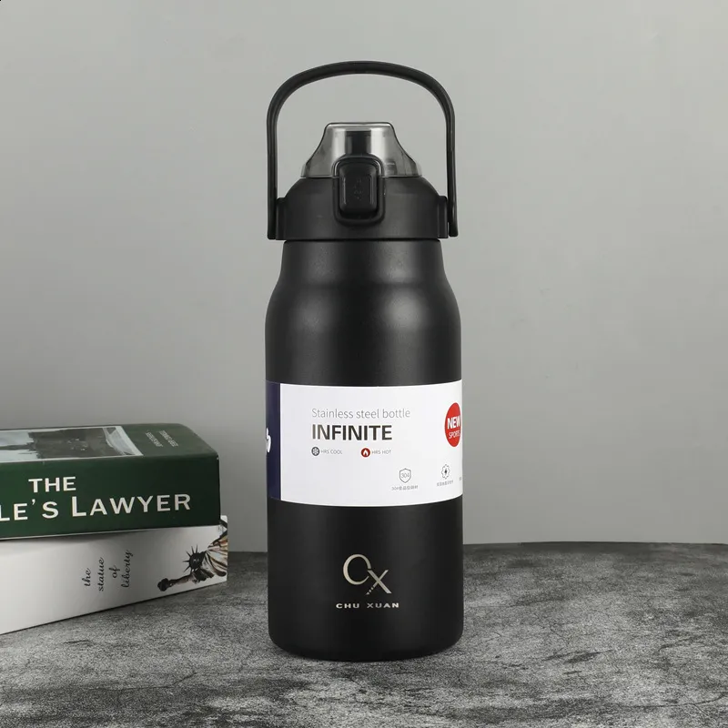 Large Capacity Stainless Steel Thermos Water Bottle with Straw ...