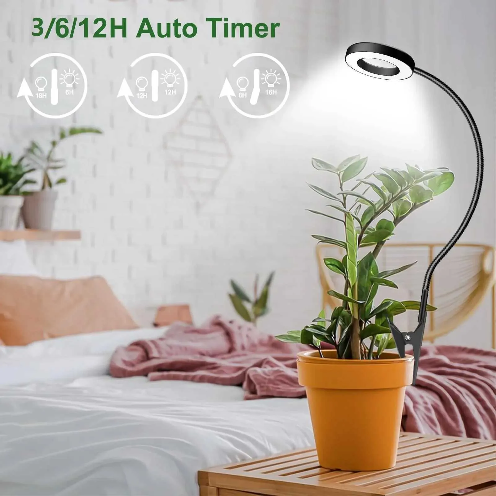 Clip On LED Grow Light Full Spectrum 6500K, Knob... From Muyang_li1, $4 ...