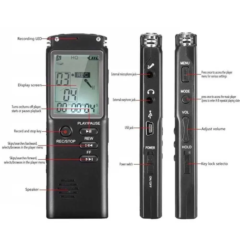 DHgate.com:8GB Digital Voice Recorder with MP3 Player, Phone Recording ...