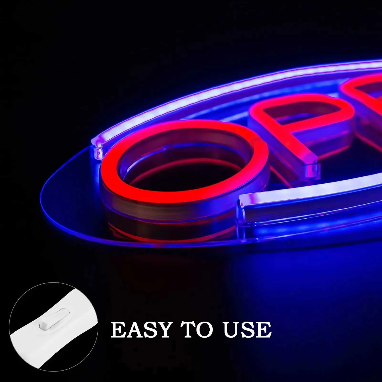 Commercial signs open neon lights LED night lights hanging windows ...