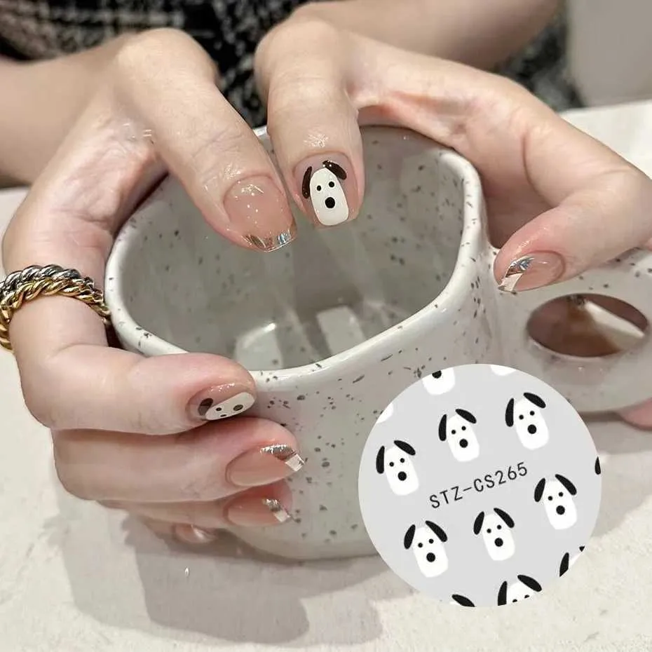 Kawaii Nail Art: 3D Puppy Dog Nail Stickers, Anime Animal Design, Self ...
