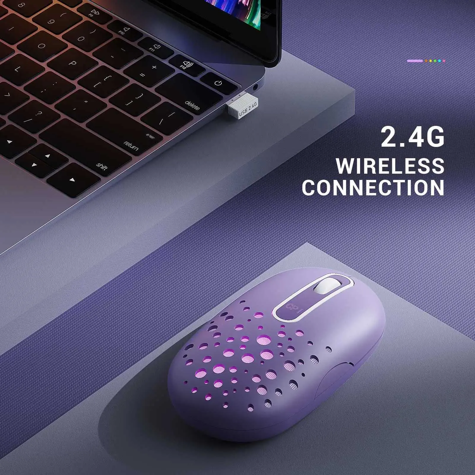 Jelly Comb Wireless Mouse Rechargeable Ergonomic USB Mouse Slim ...