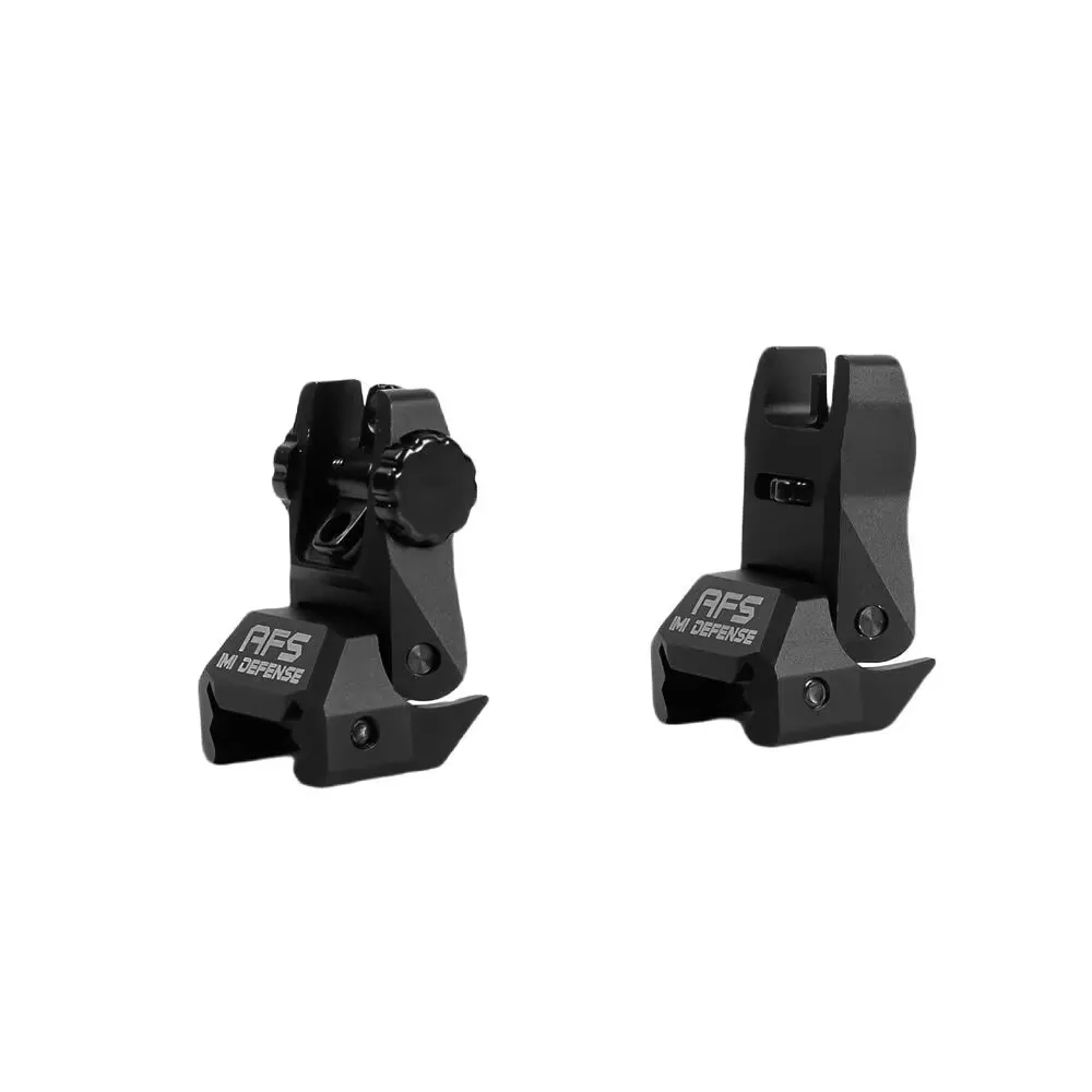 Tactical Scopes Foldable Fiber Optics Iron Sights AFS Flip Up Metal ...