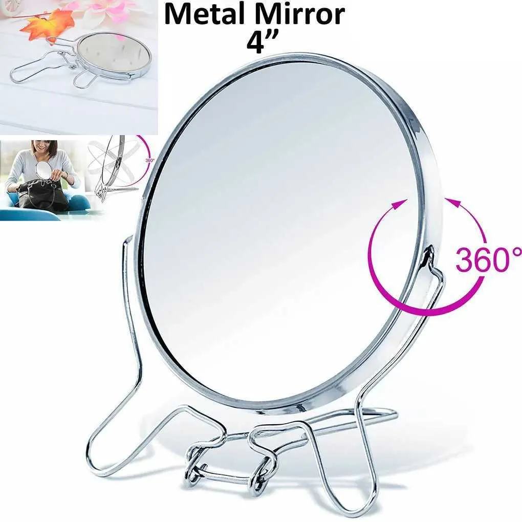360° Rotating Makeup Mirror - 4 Round Double Sided Vanity Mirror with ...