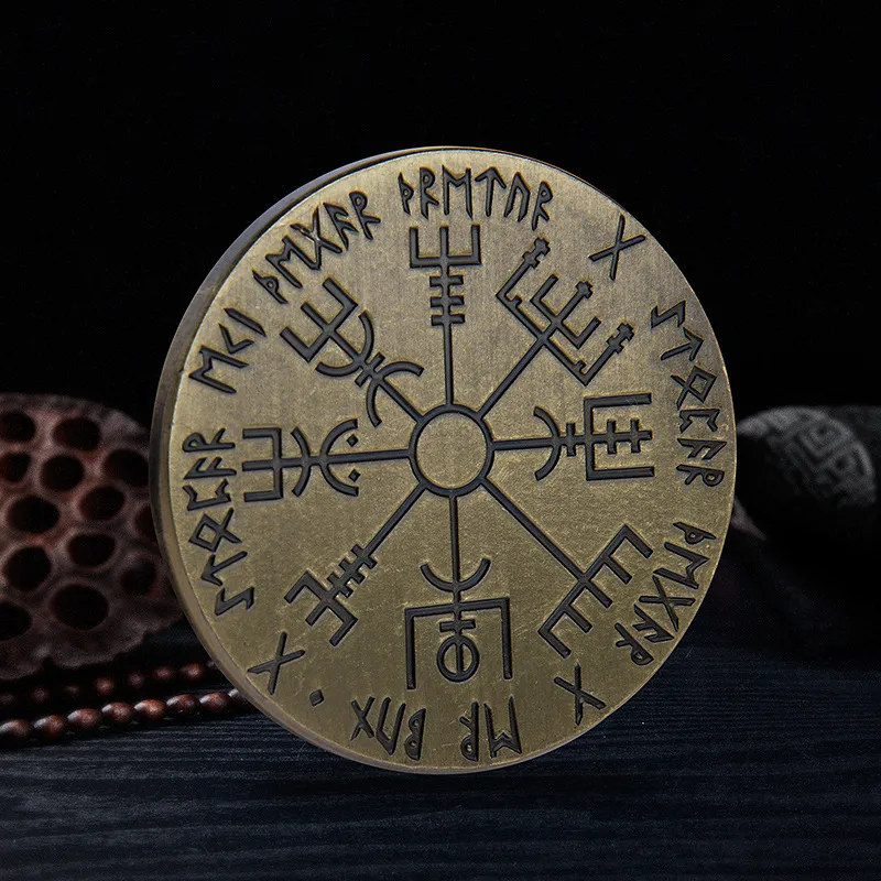 Viking Rune Emblem Corinthian Bronze Coin Vintage Commemorative Coin By ...