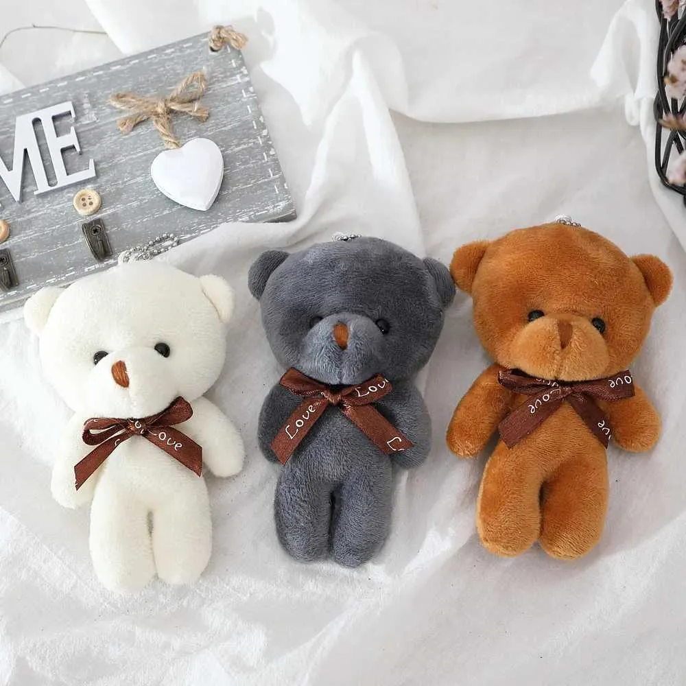 Cute Mini Plush Teddy Bear Keychain - Set, Soft Fill Doll Pendants ...