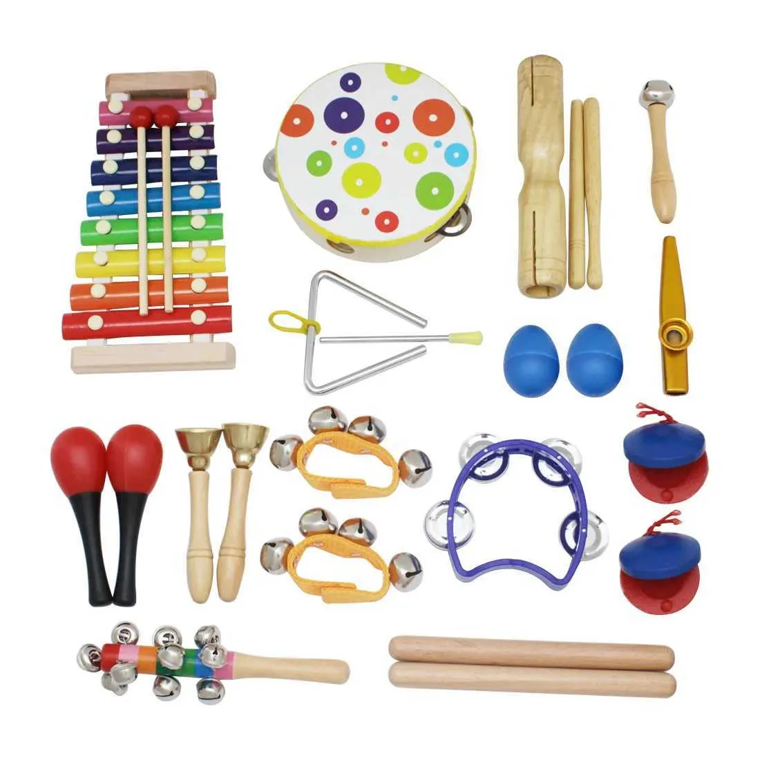 Wooden musical instrument toys such as xylophone harmonica macaras ...