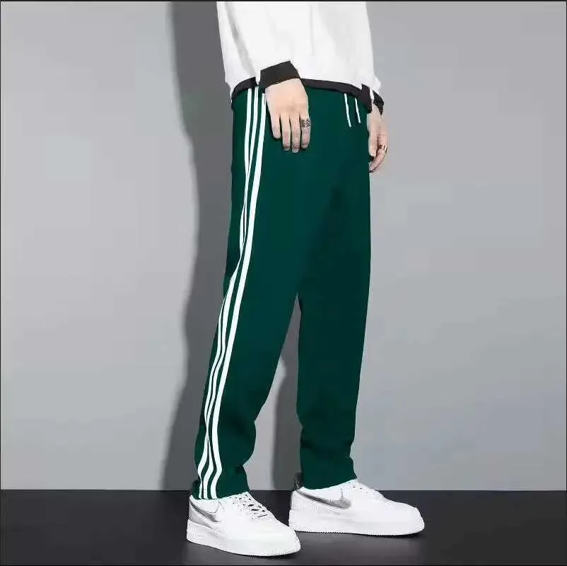 Loose Sweatpants Men: Casual Striped Pants With Three Pockets, Straight ...