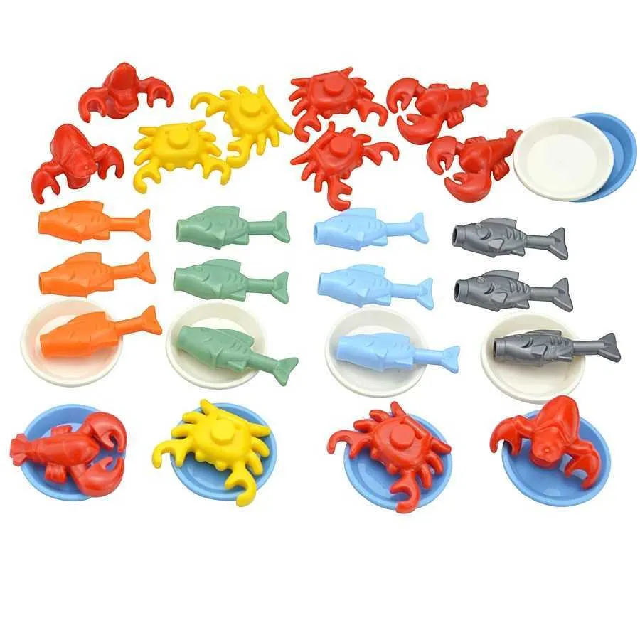 City Mini Food Toy Building Blocks: Burger, French Fries, Pizza, Cake ...