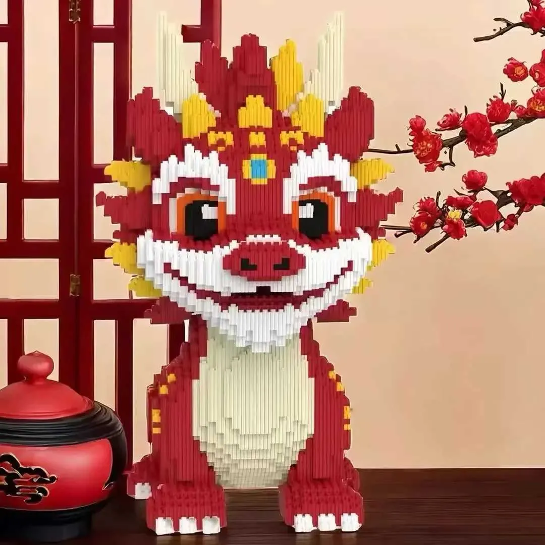 Dragon Building Blocks Assembly Toy - 3D DIY Puzzle Decoration, 2024 ...