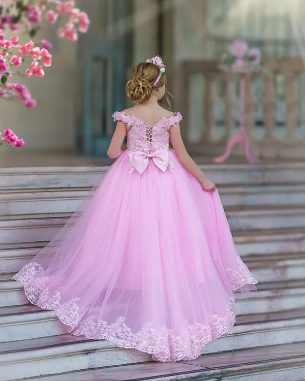 Pink Princess Flower Girl Dresses Blush Pink Flower Girl Dress