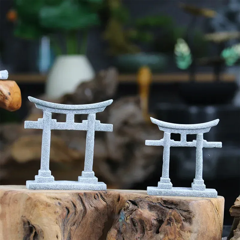 Dragon Stone Rock For Aquarium, Miniature Sandstone Torii Gate Ornament ...