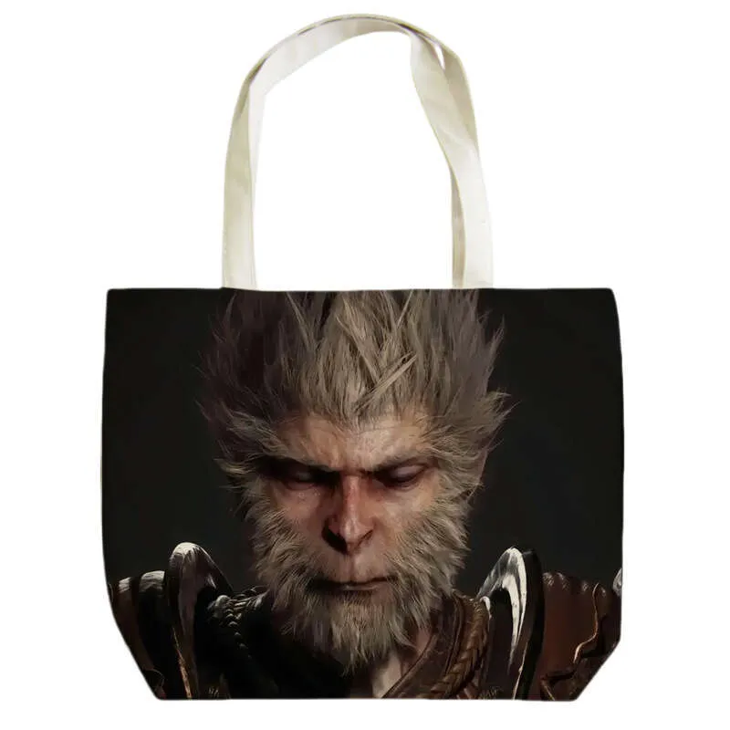Black Myth Wukong Large Capacity Handheld Canvas Bag Designed ...