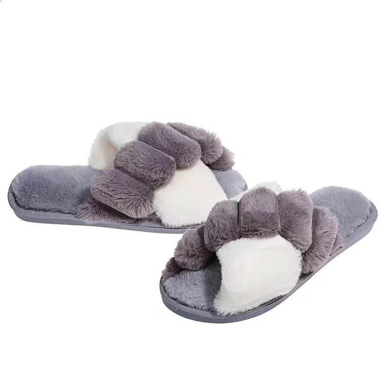 Womens Fluffy Fur Sliders Artificial Fur Indoor... From Longda009, $10. ...