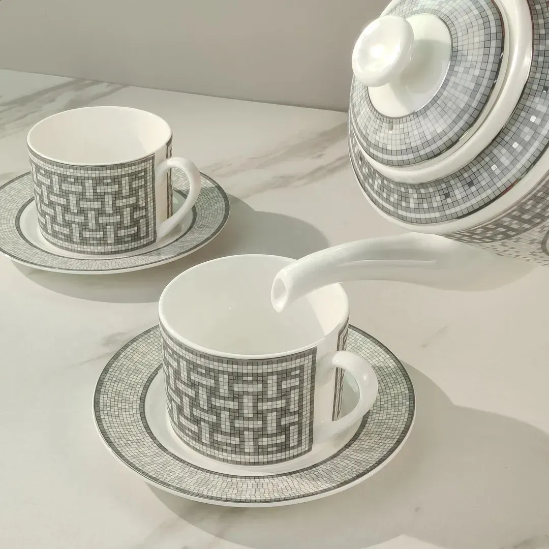 Top Fashion European Mosaic TeaCups Set Bone China... From Urqueen, $93 ...