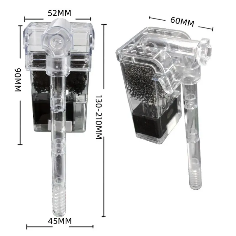 Silent Aquarium Waterfall Filter Pump with USB & AC/DC Power ...