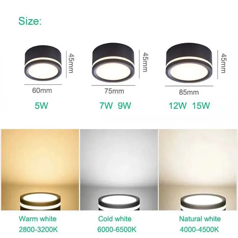 Surface Mounted LED Tube Light Side Luminous Ceiling Light 5W 7W 9W 12W ...