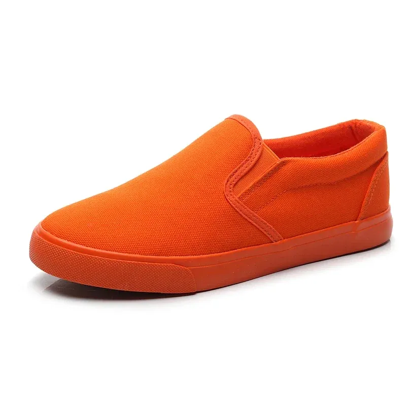 2024 Canvas Driving Shoes Men Green Black Yellow White Vulcanized Lazy ...
