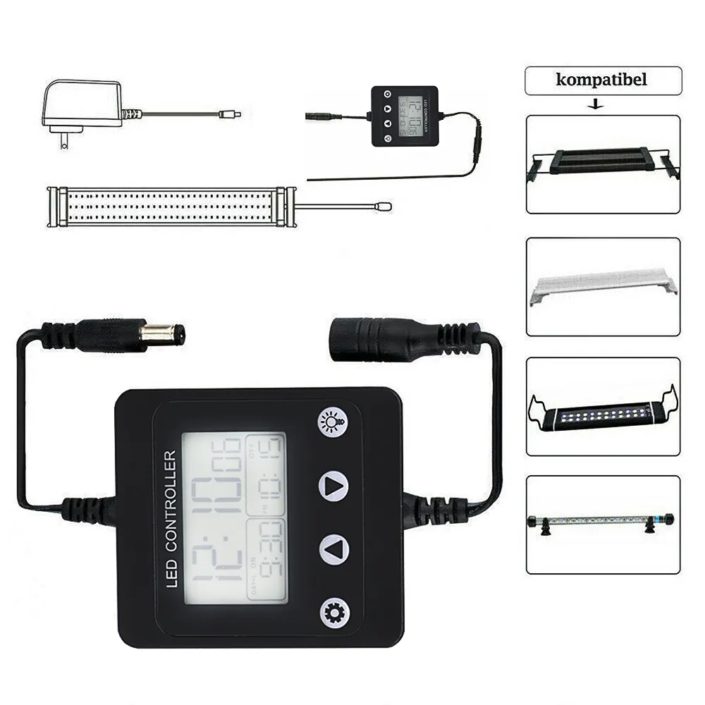 Aquarium Lights For Fish Tank Fish Tank LED Light With Timer Dimmer ...