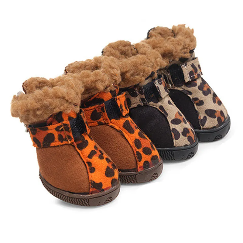 Anti-Slip Dog Boots, Waterproof & Snowproof Suede Sherpa Booties for ...